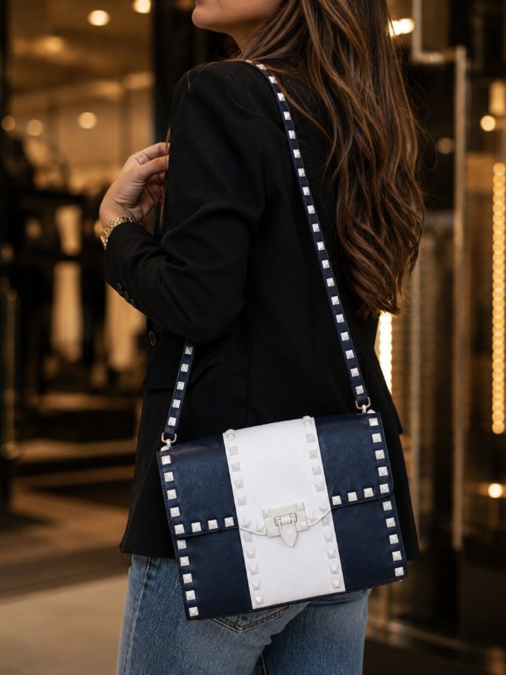 Valentino Garavani | Bags | Valentino Garavani Vitello Chess Rockstud ...